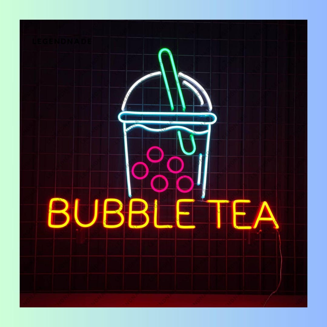 Bubble Tea Neon Sign, Bubble Tea Led Sign, Milk Tea Led Light, Boba Tea ...