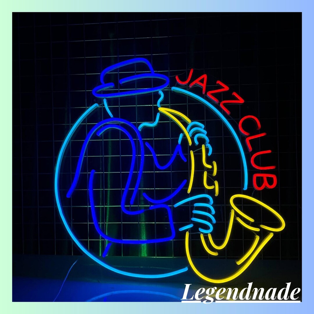 Jazz Club Neon Sign, Rock and Roll Led Sign, Music Band Led Light ...