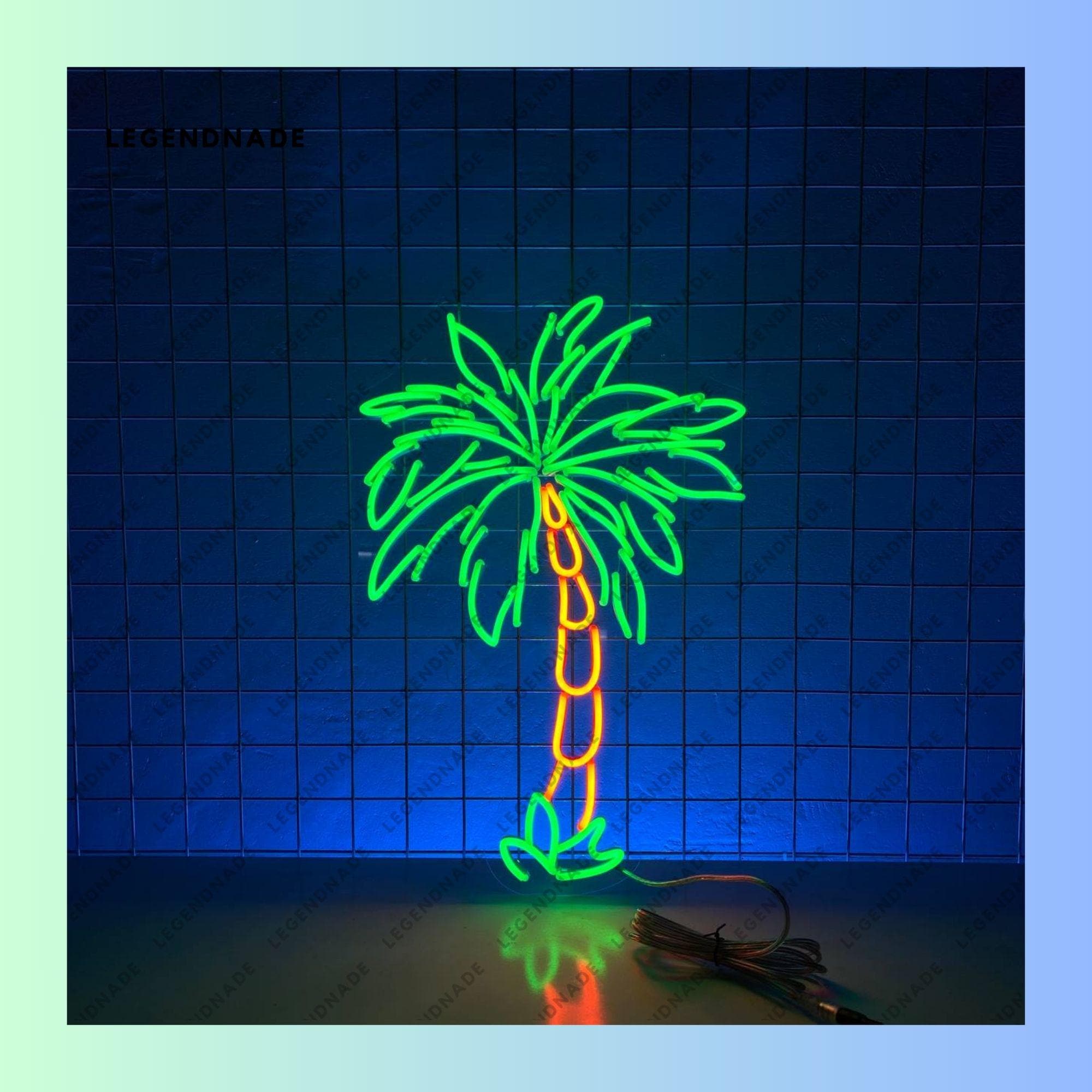 Palm Tree Neon Sign, Palm Tree Led Sign, Palm Tree Beach Led Light ...