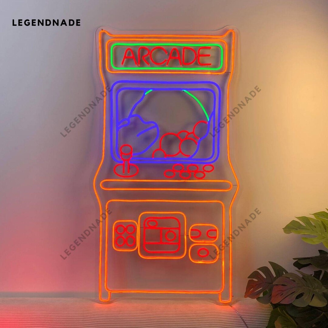 Arcade Neon Sign, Arcade Led Sign, Arcade Game Led Light, Gaming Wall ...
