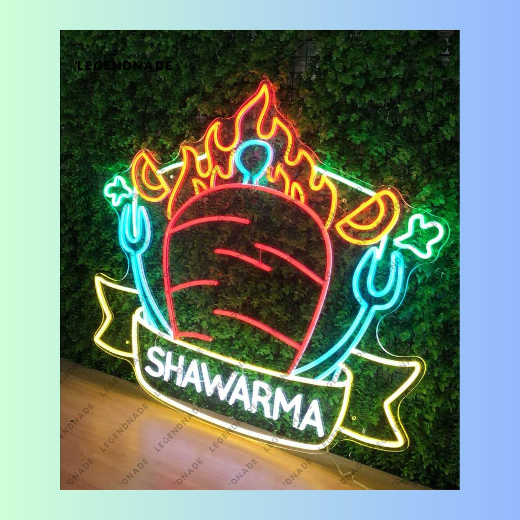 Shawarma Neon Sign, Middle Eastern Shawarma Led Sign, Shawarma Neon ...