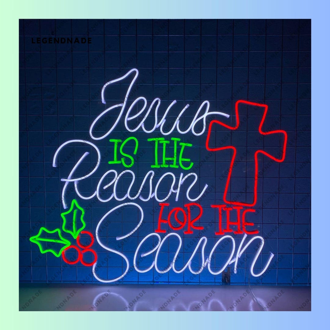Happy Birthday Jesus Neon Sign Neon Sign, Merry Christmas Led Sign ...