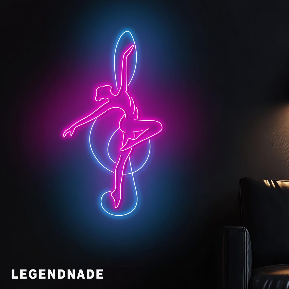 Dancer Neon Sign for Studio Decor, Ballet Girl LED Light, Custom Neon ...