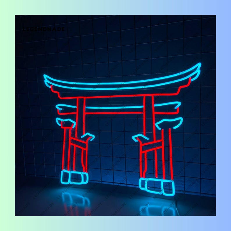 Torii Gate Neon Sign, Japanese Torii Gate Led Sign, Torii Gate Japan ...
