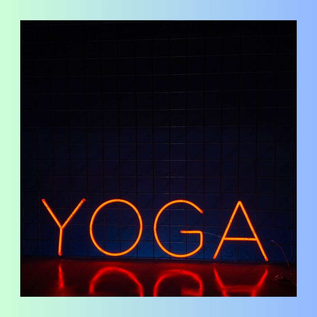 Yoga Neon Sign, Yoga Studio Led Sign, Yoga Studio Led Light, Yoga Text ...