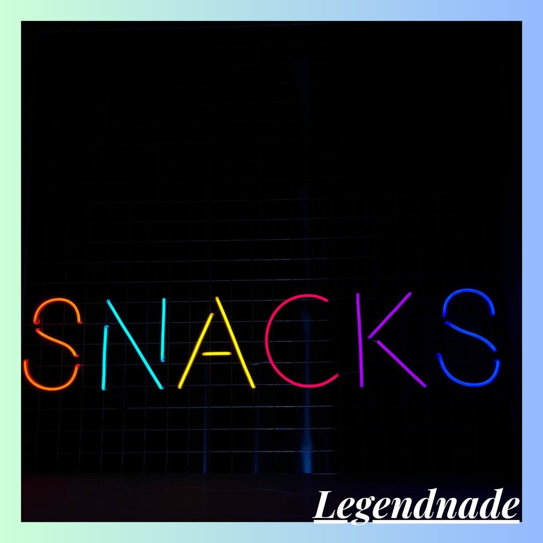 Snacks Neon Sign, Custom Quote Led Sign, Snacks Led Light, Snacks Neon ...