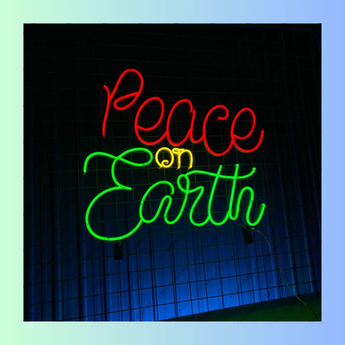 Peace on Earth Neon Sign, Peace on Earth Christmas Led Sign, Merry ...