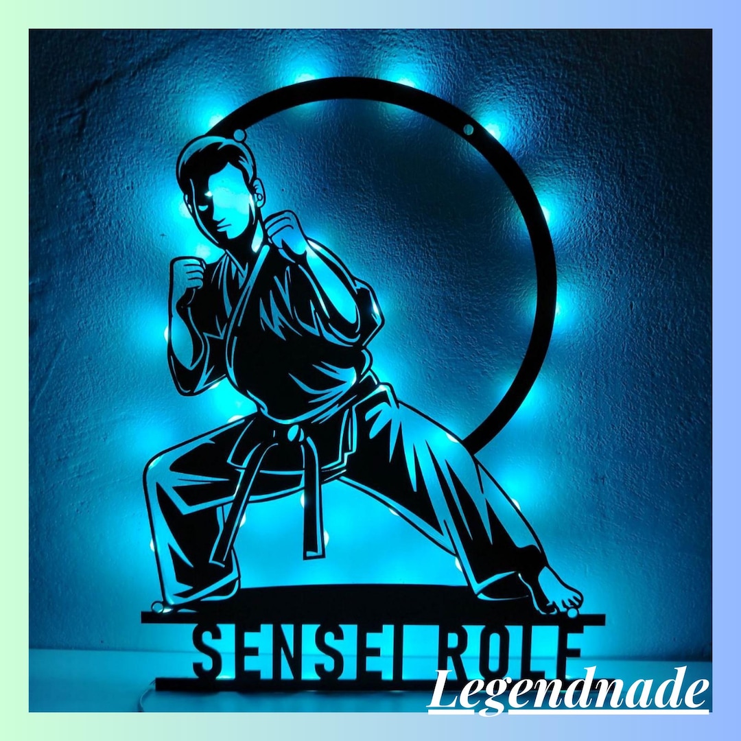 Personalized Boy Karate Martial Metal Sign, Karate Metal Light, Martial ...