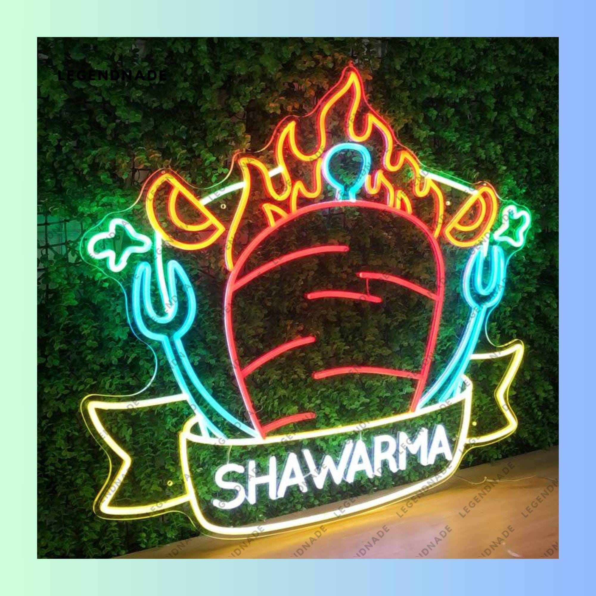 Shawarma Neon Sign, Middle Eastern Shawarma Led Sign, Shawarma Neon ...