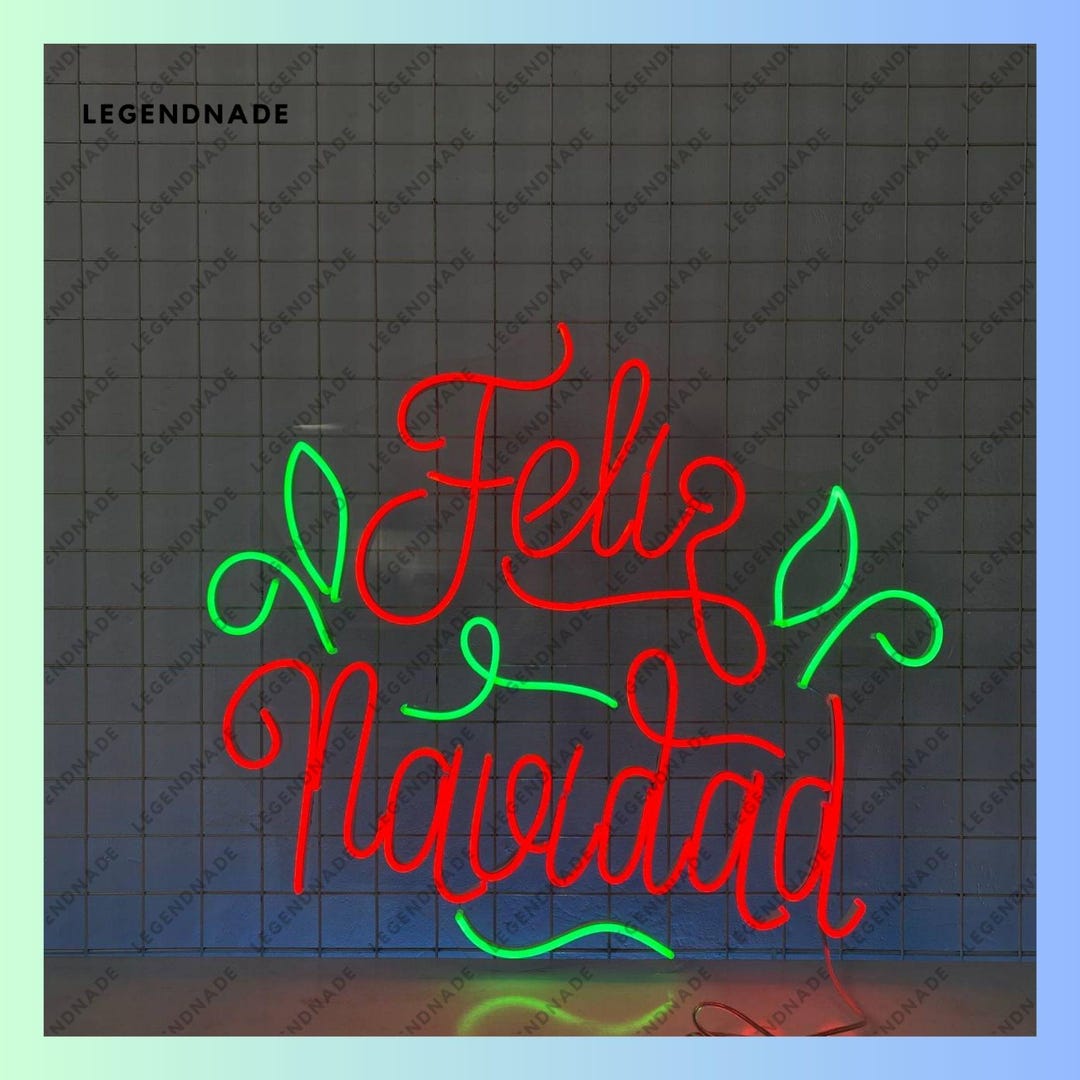Feliz Navidad Neon Sign, Christmas Led Sign, Merry Christmas Led Light ...