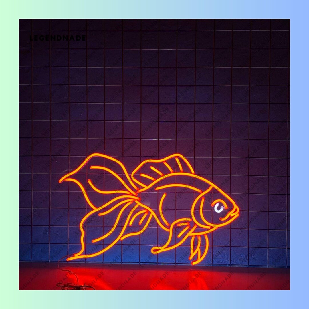 Goldfish Neon Sign, Goldfish Led Sign, Goldfish Led Light, Goldfish ...