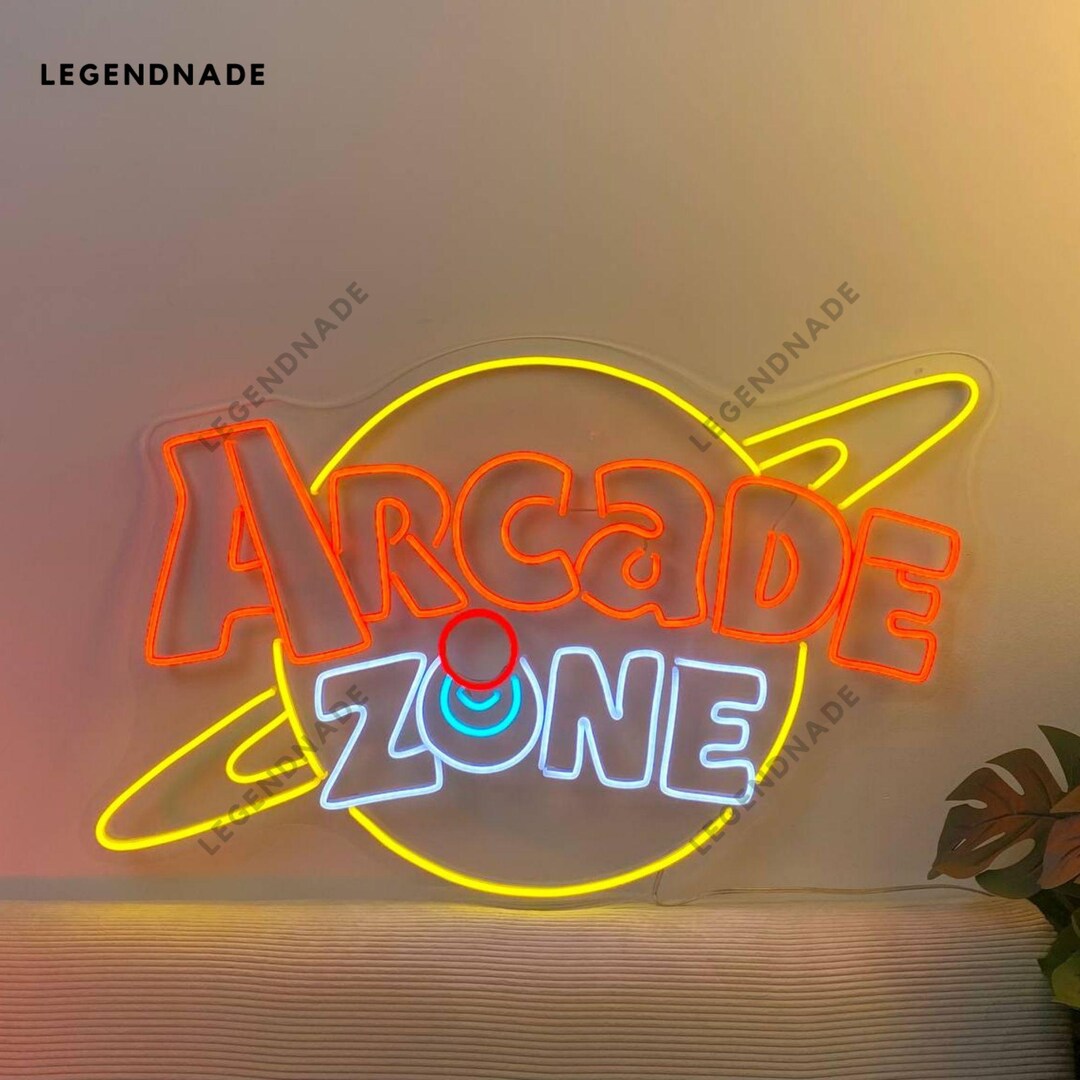 Arcade Zone Neon Sign, Arcade Led Sign, Arcade Game Led Light, Gaming ...