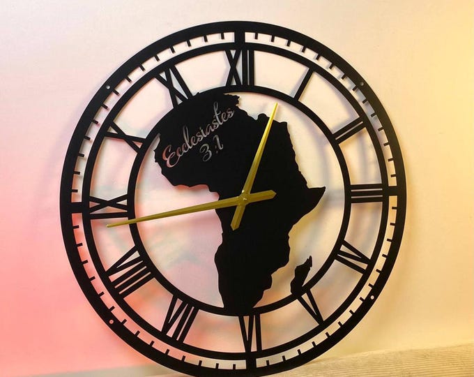 Africa Map Clock - Etsy