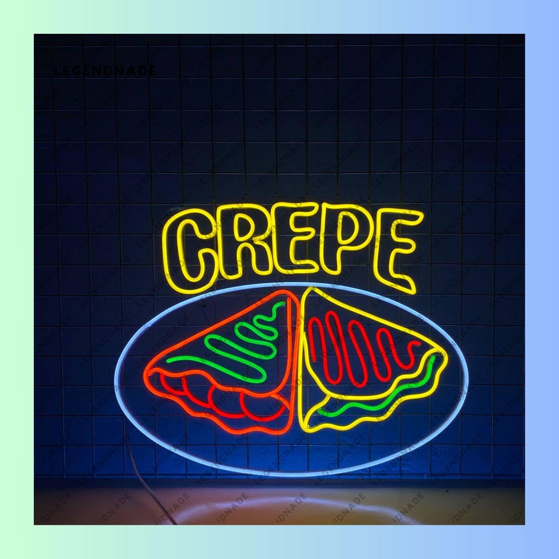 Crepe Neon Sign, France Crepe Led Sign, Crepe Led Light, Pancake Neon ...
