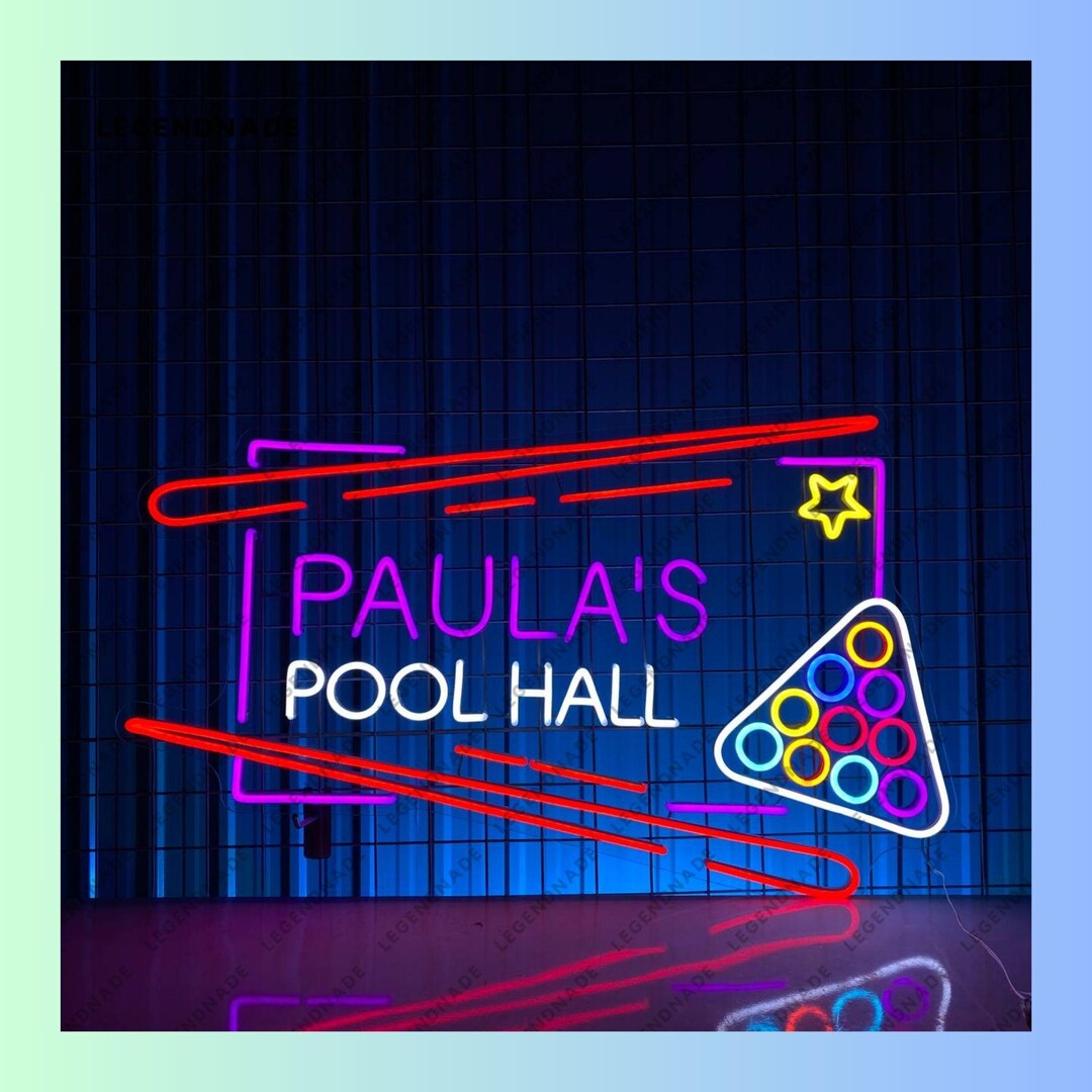 Pool Hall Neon Sign, Billiard Led Sign, Billiard Hall Led Light ...