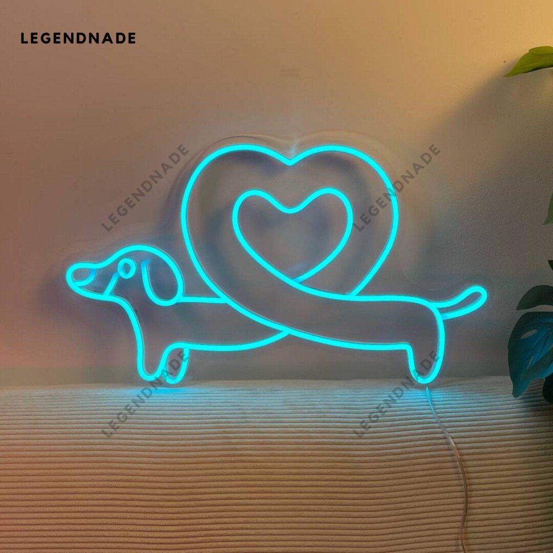 Sausage Dog Dachshund Neon Sign, Dachshund Dog Led Sign, Dachshund Led ...