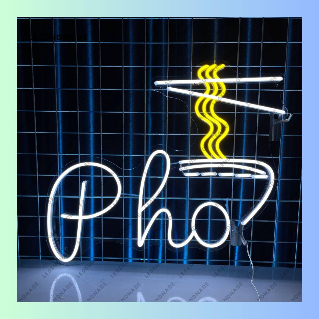Pho Neon Sign, Pho Food Led Sign, Vietnamese Pho Led Light, Vietnamese ...