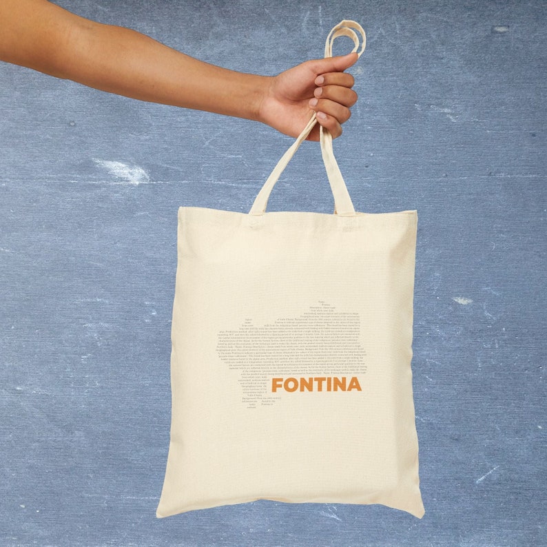 Fontina Geographical Indication Food Food Map Grocery Tote Bag - Etsy