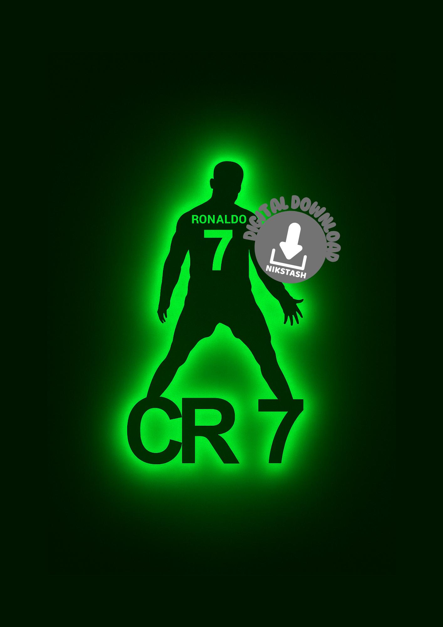 Cristiano Ronaldo Silhouette Art Print: CR7 Football Wall Decor ...