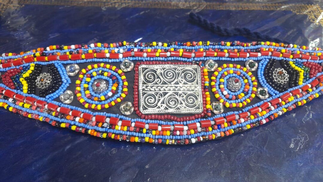 Traditional Moroccan Belt Silver Handmade Beaded Berber Belt - Etsy