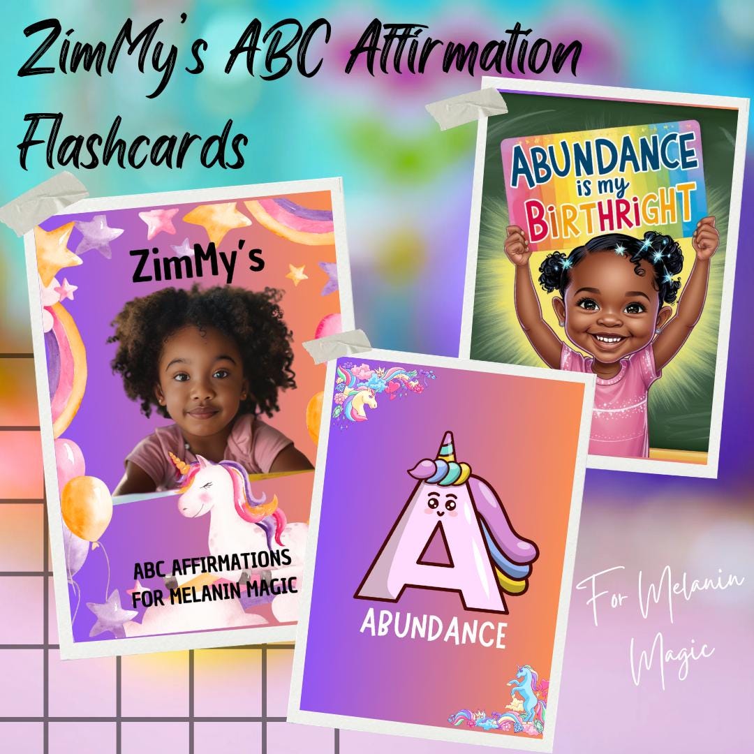 Zimmy's ABC Affirmation Flashcards - Etsy