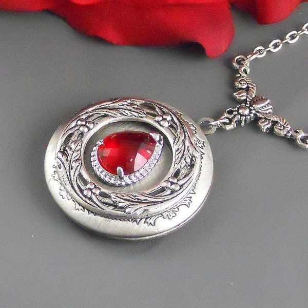 Ruby Locket - Etsy