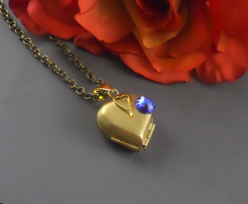 Heart Locket Brass Locket Four Photo Locket Folding Locket Clover ...