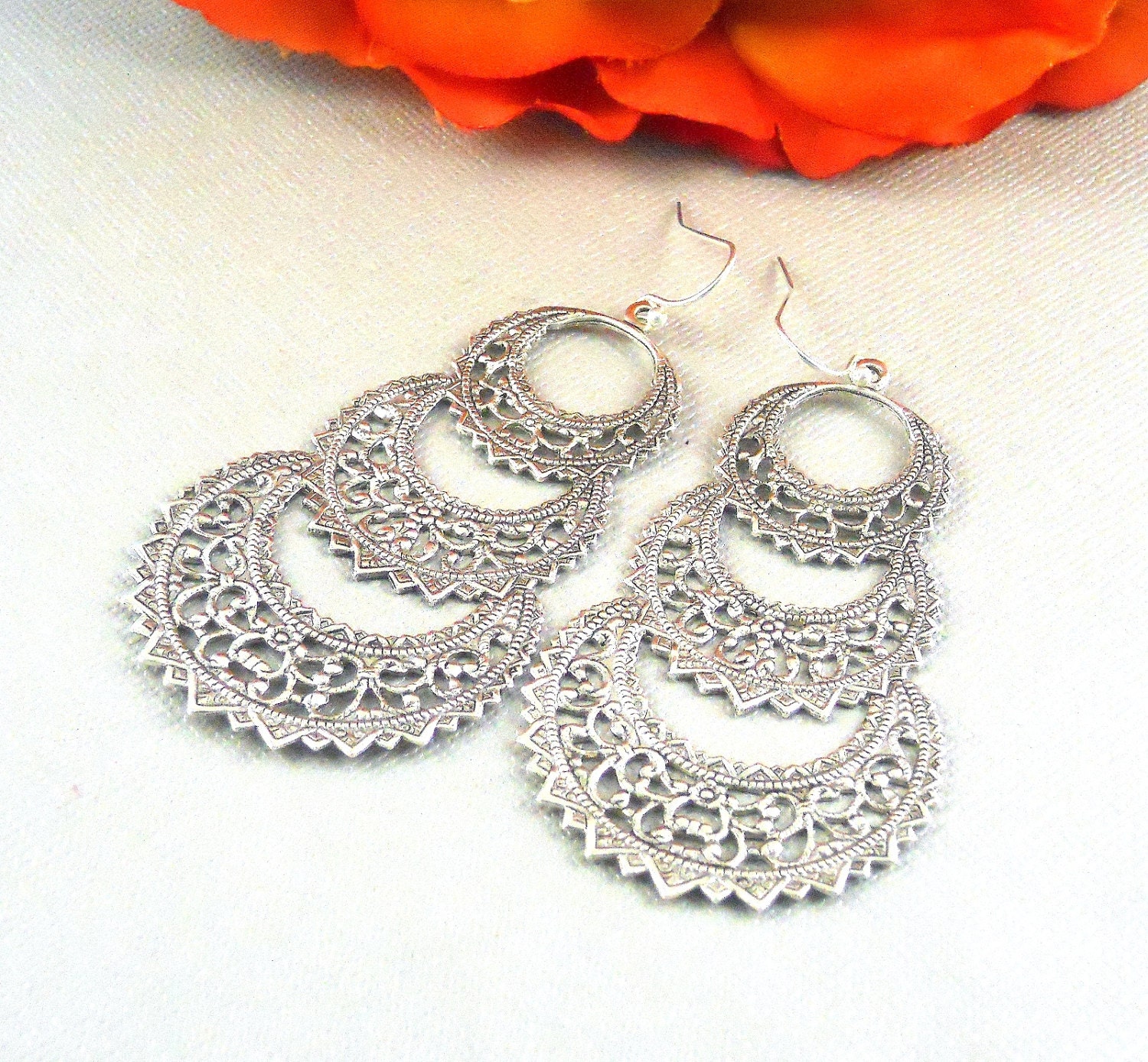 Gypsy Earringssilver Earringsantiquevintage | Etsy