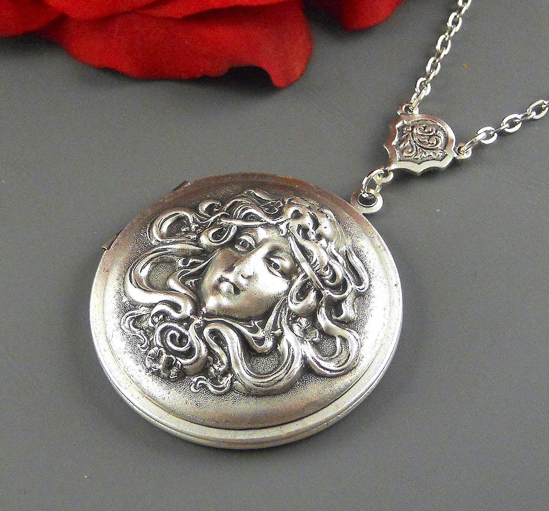 Goddess Locket, Silver Goddess Locket, Mythology, Medieval, Locket ...