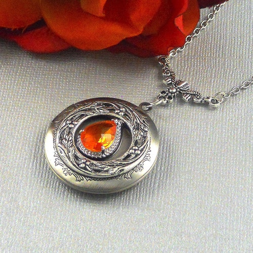 Victorian Gray Grey Locket Antique Silver Locket Rhinestone - Etsy