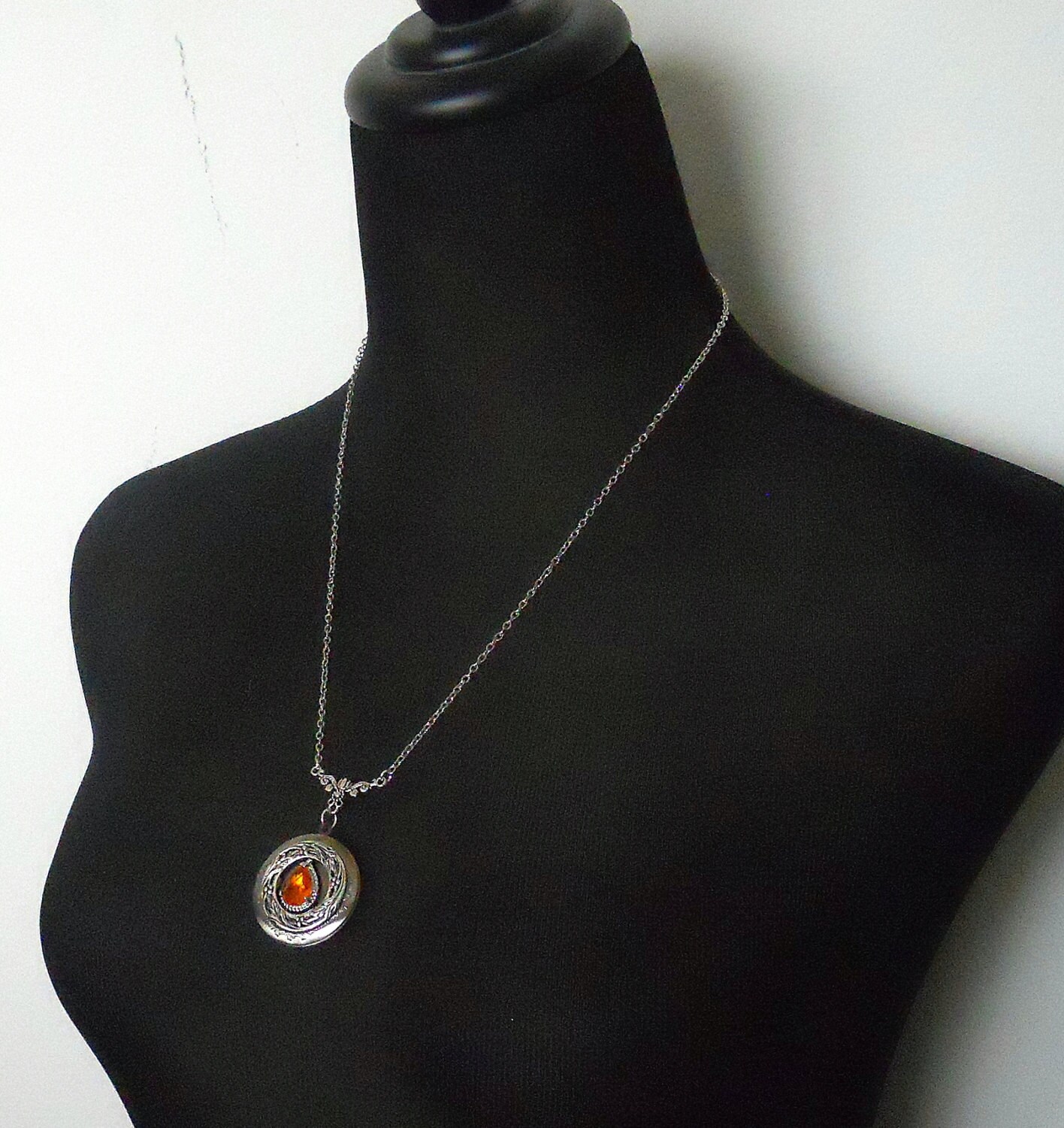 Victorian Red Locket Antique Silver Locket Rhinestone Vintage - Etsy