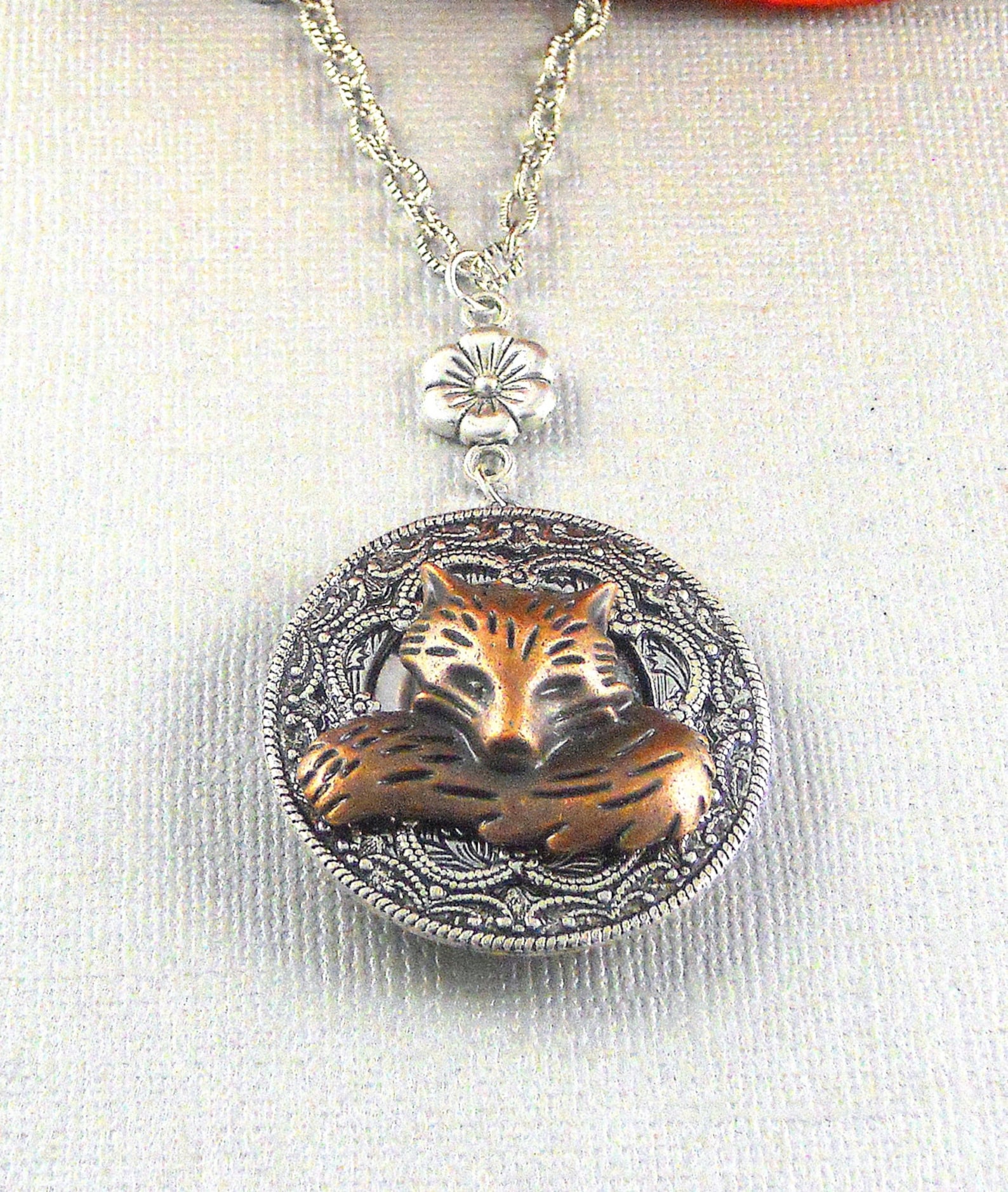 Silver Locket Fox Locket Silver Fox Locket Fox Fox Necklace - Etsy