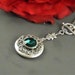 Antique Silver Locket Locket Silver Round Locket Emerald - Etsy