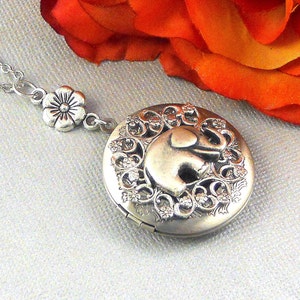 Elephant Locket Necklace Silver Locket Jewelry Women's - Etsy UK