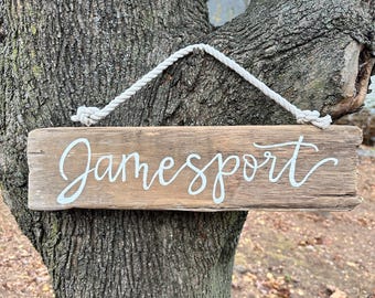 Driftwood Sign - Custom Weathered Wood Decor for Wall Hanging, Handmade ...