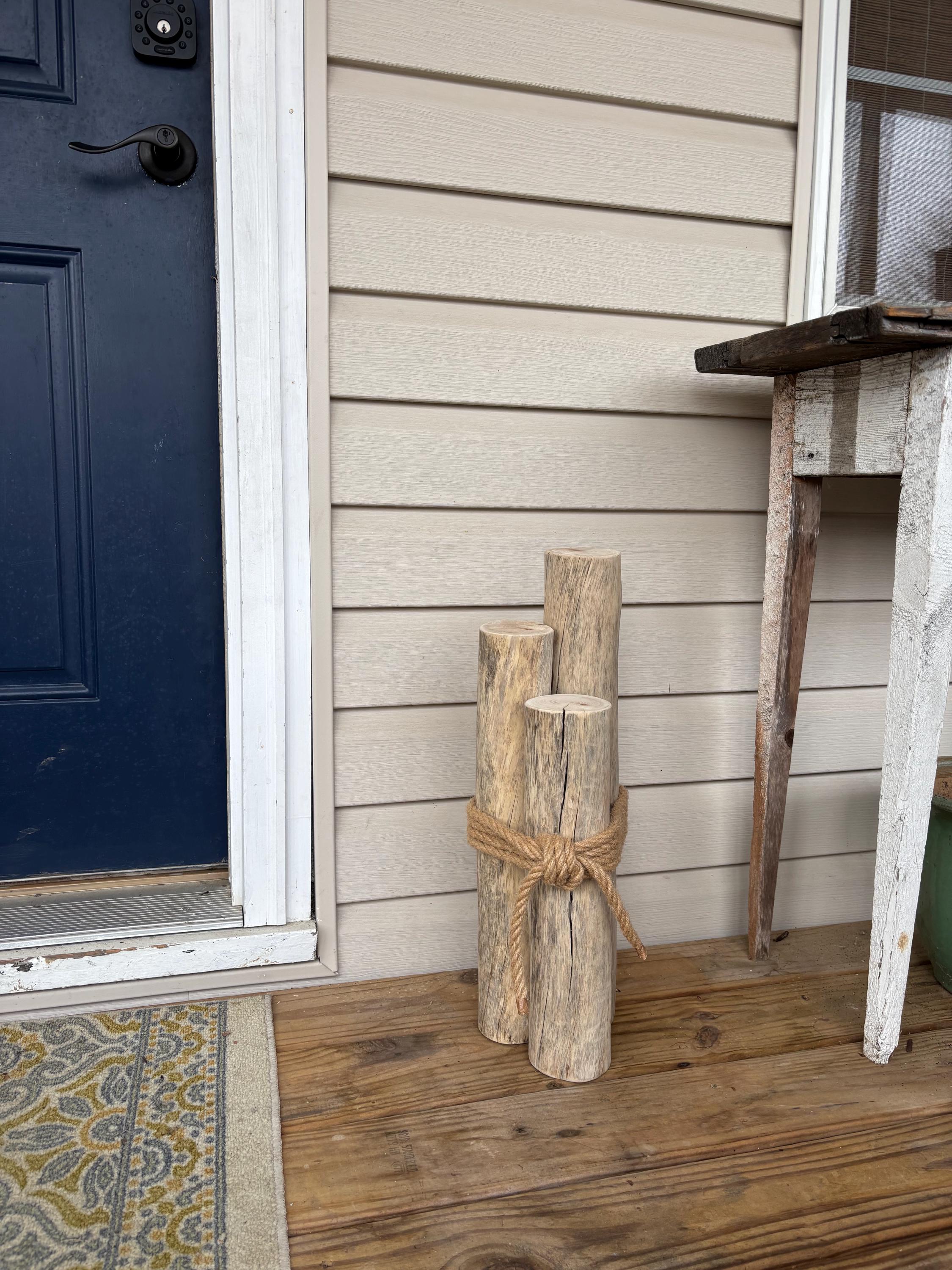 Large Driftwood Dock Piling Decor | Coastal Nautical Accent, 24 In - Etsy