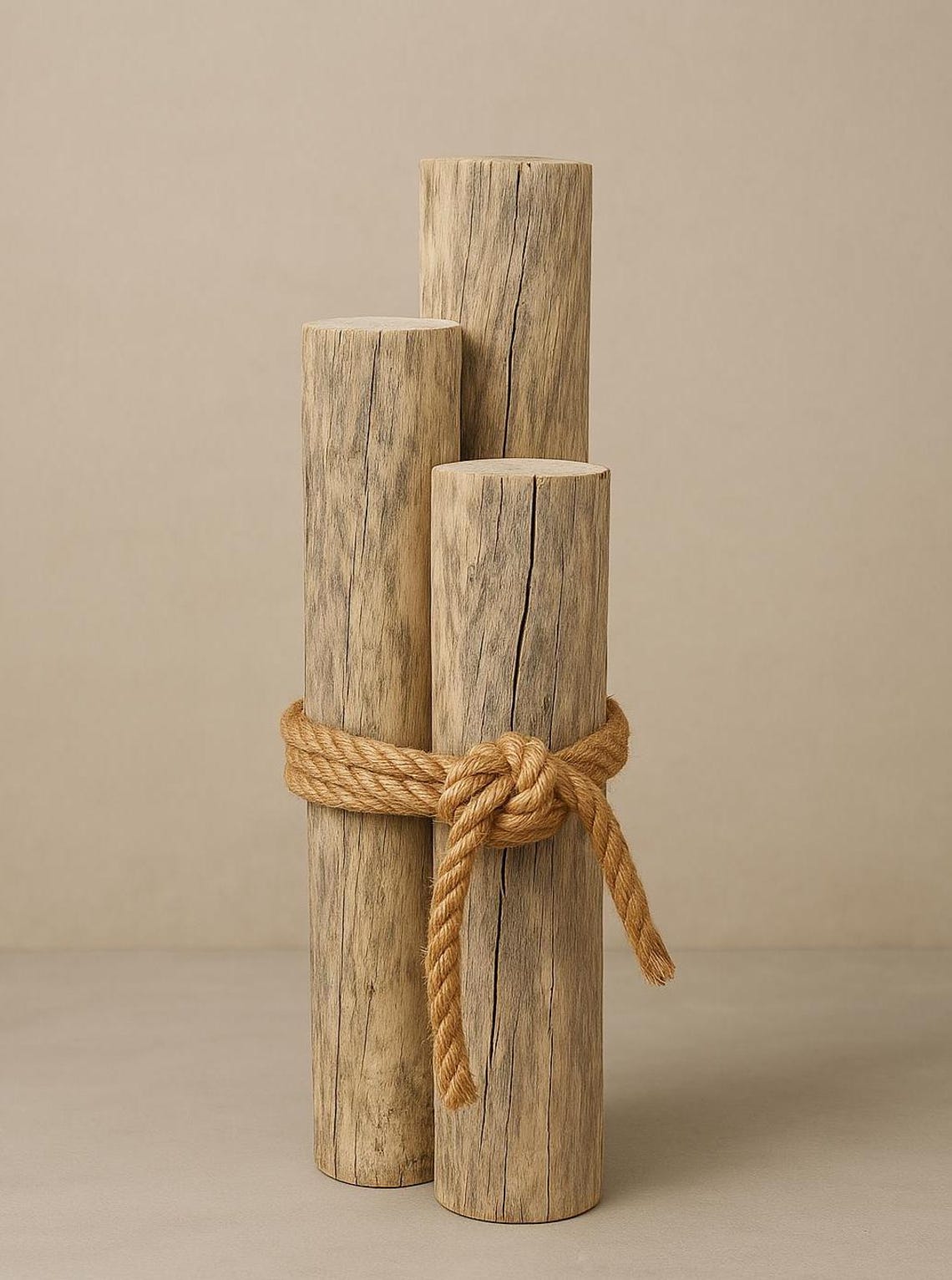 Large Driftwood Dock Piling Decor | Coastal Nautical Accent, 24 In - Etsy