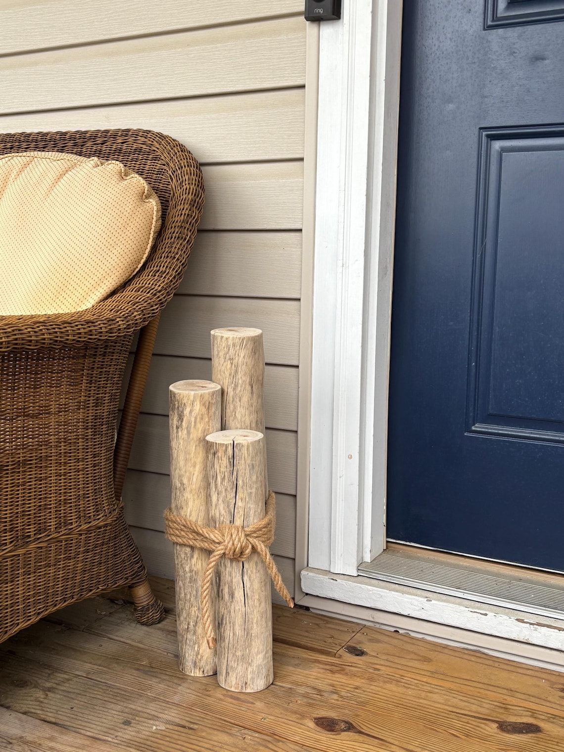 Large Driftwood Dock Piling Decor | Coastal Nautical Accent, 24 In - Etsy