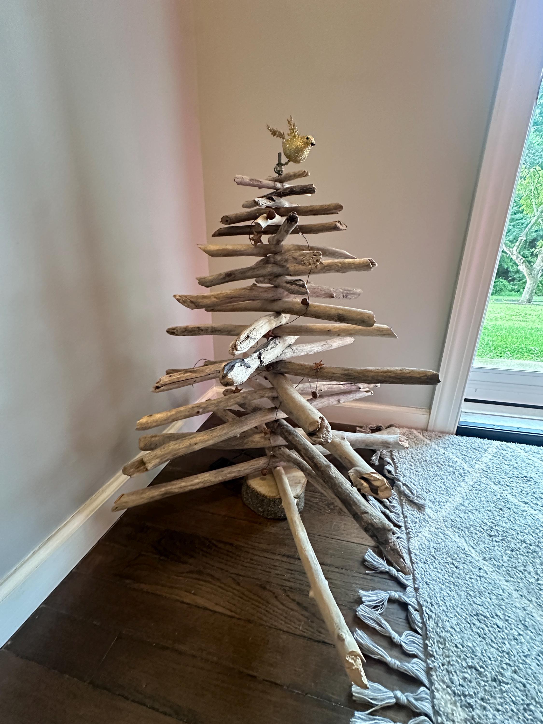 Driftwood Christmas Tree Rustic Coastal Holiday Decor Chesapeake Beach ...