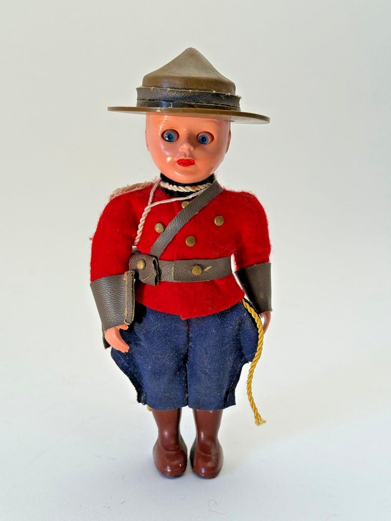 Vintage 1960s Rogark Wales Royal Canadian Mountie Doll - Etsy