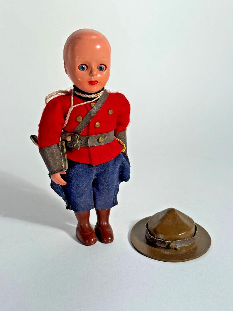 Vintage 1960s Rogark Wales Royal Canadian Mountie Doll - Etsy