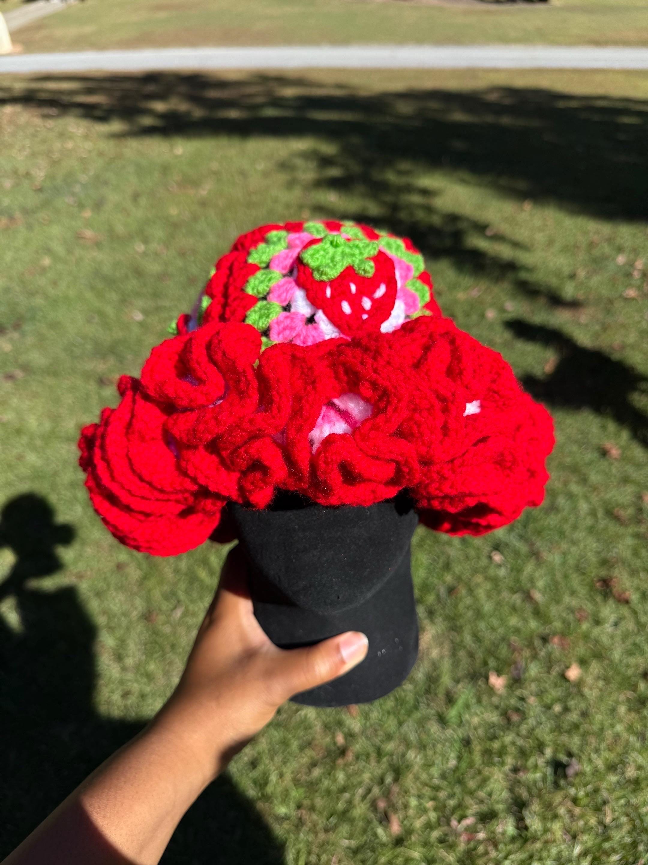 Custom Granny Square Ruffle Hat - Etsy