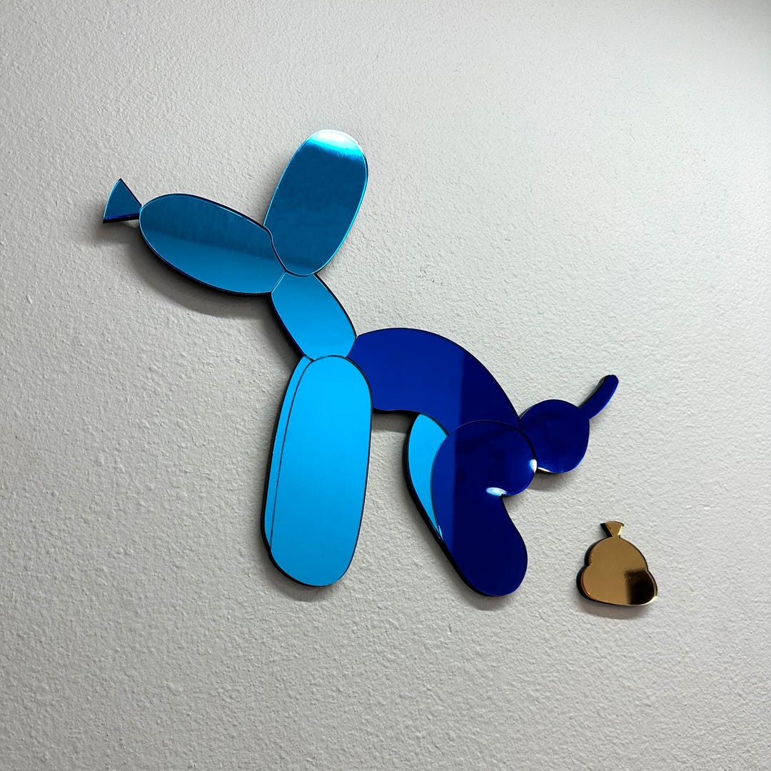 Balloon Dog Mirror Acrylic Silhouette Laser Cut Out Wall Art Different ...