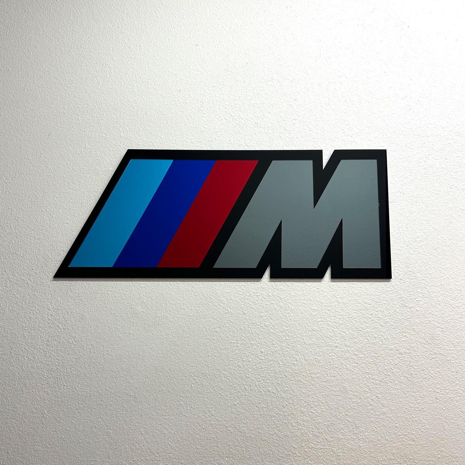BMW M Emblem Mirror Acrylic Laser Cut Out Car Art Stylish Garage Art ...