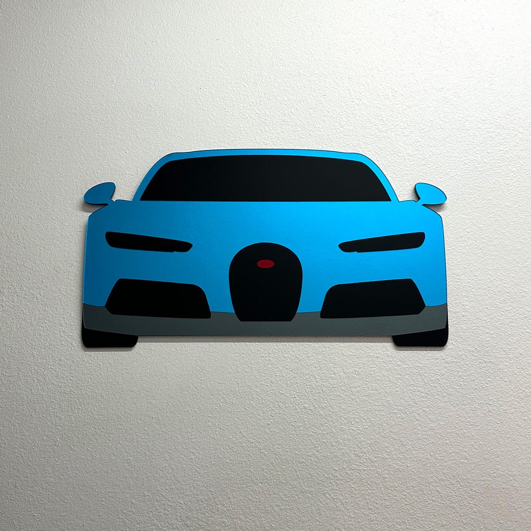 Bugatti Chiron Mirror Acrylic Silhouette Laser Cut Out | Car Art ...