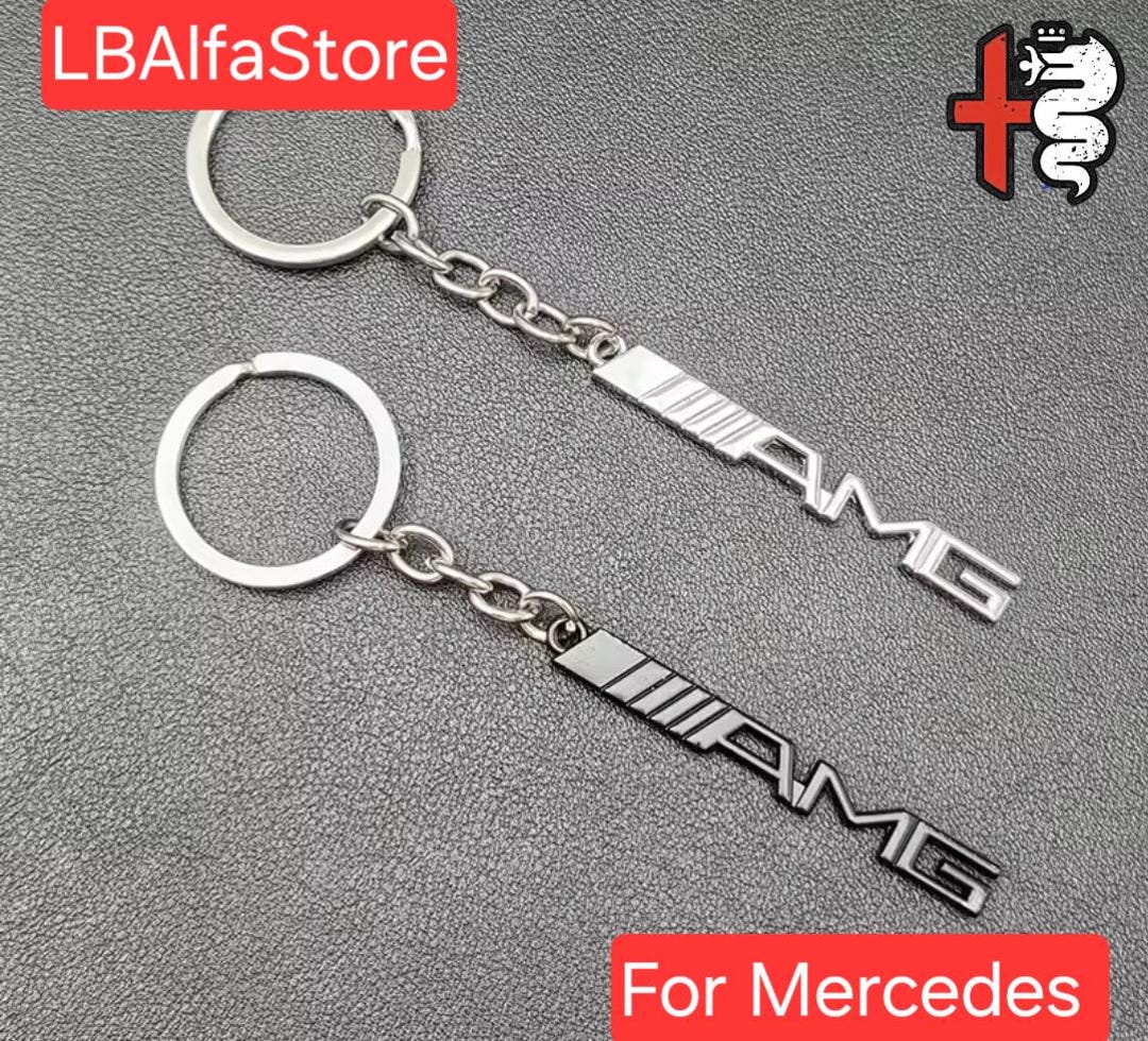 Mercedes-benz Black and Silver AMG Keychain / Keyring, Perfect ...
