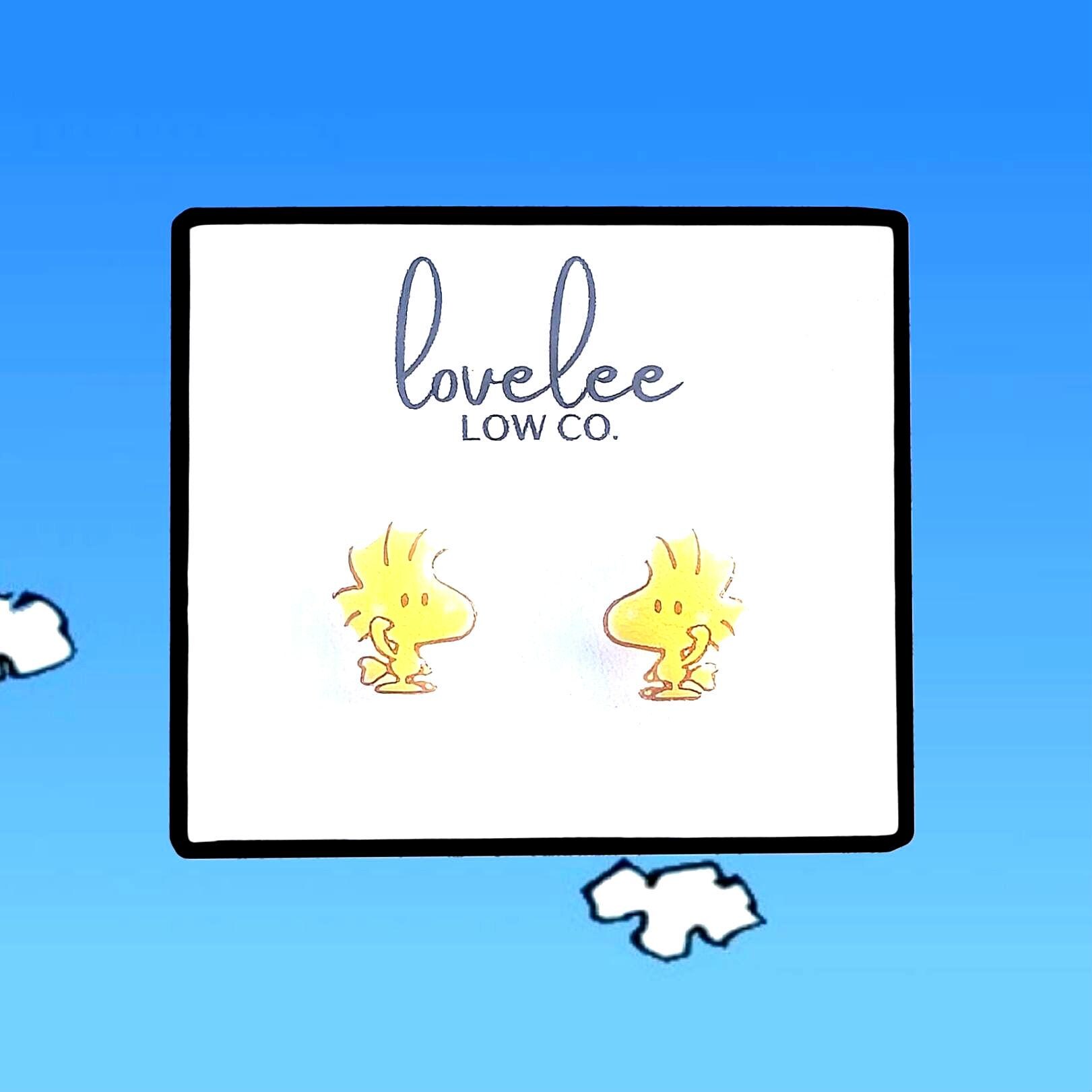 Snoopy Peanuts Woodstock Stud Hypoallergenic Earrings for Sensitive ...