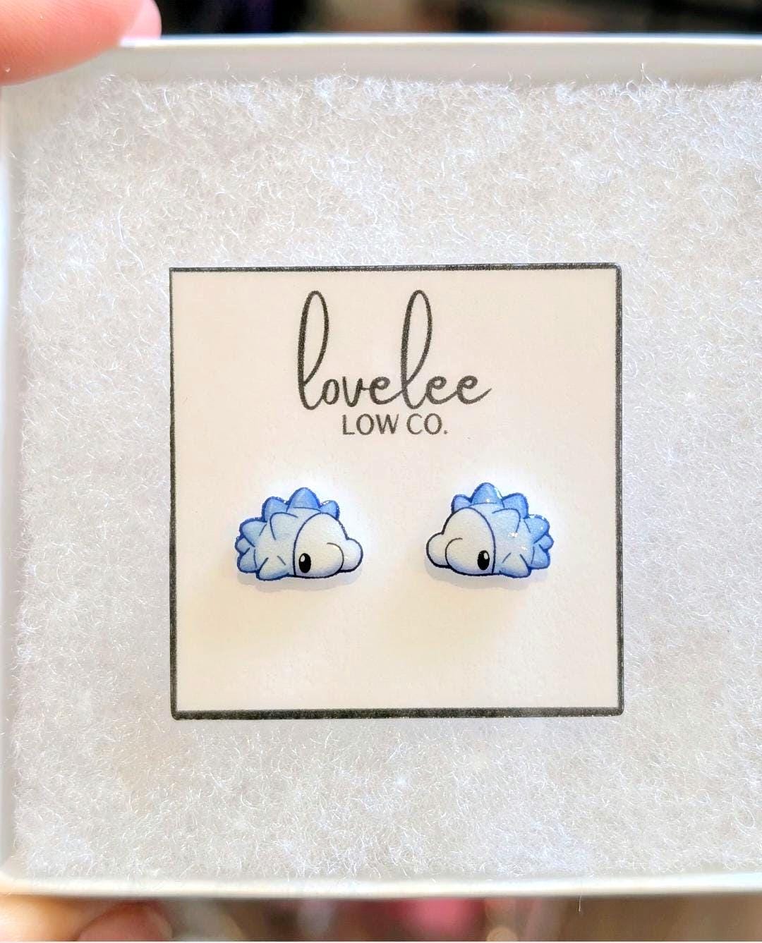 Snom Stud Earrings Pokemon Inspired Hypoallergenic for Sensitive Ears ...