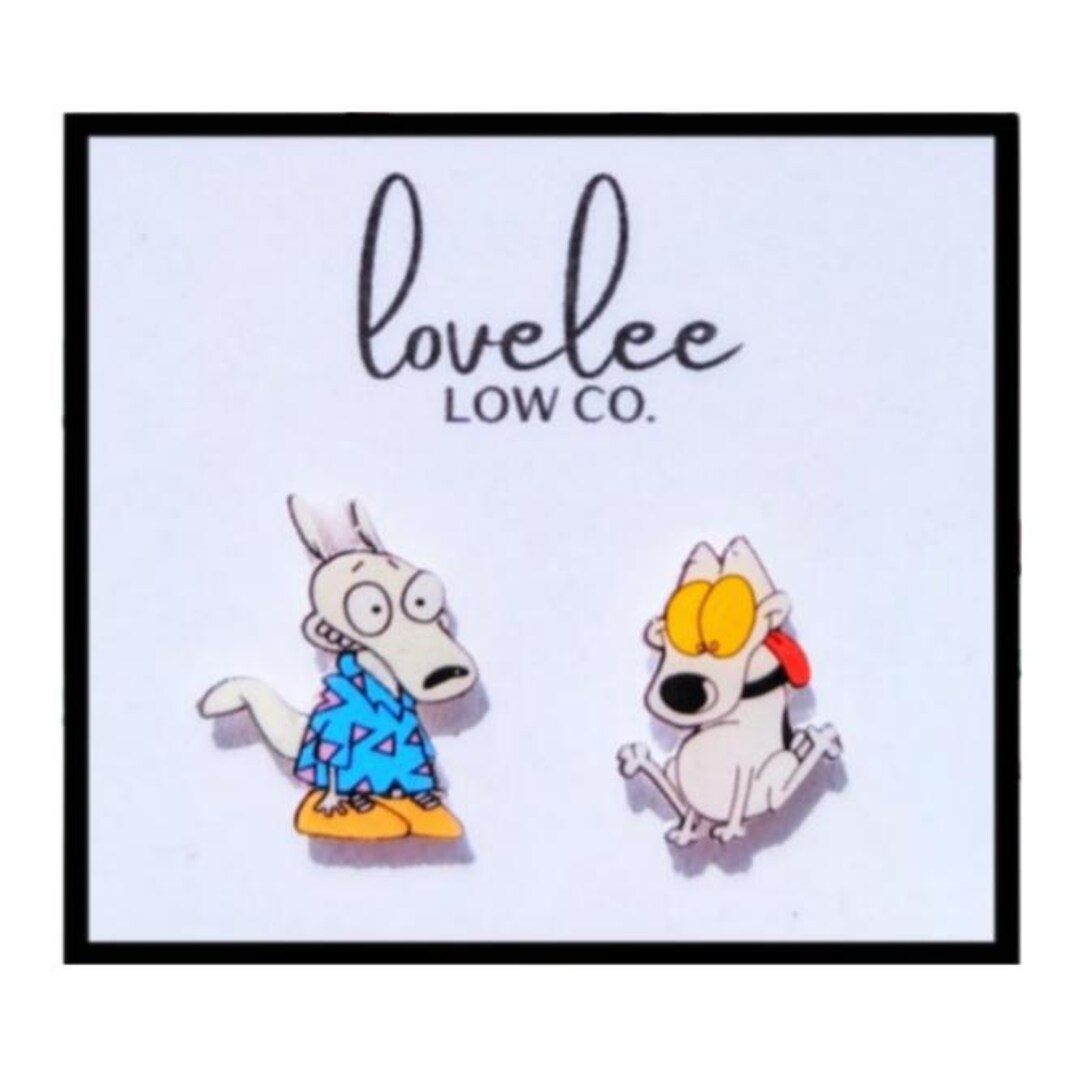 Rocco's Modern Life Stud Earrings, 90s Cartoon Earrings, Hypoallergenic ...