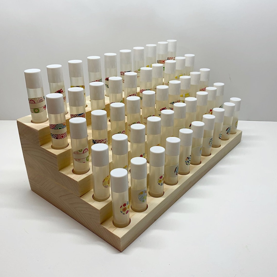 Lip Balm Tube Holder Lip Balm Display Wooden Multi Level Lip | Etsy